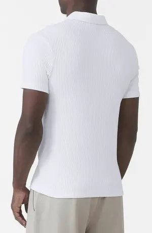 MAUVAIS Elysee Slim Ribbed Revere Polo