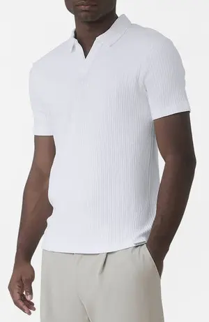 MAUVAIS Elysee Slim Ribbed Revere Polo