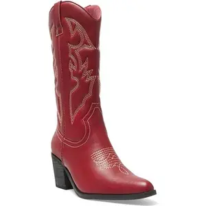 THERAPY AUSTRALIA Clayton Pointed Toe Western Boot - Cherry