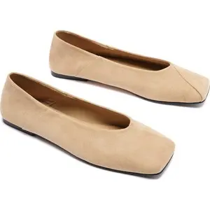 Square-Toe Slip-On Flats