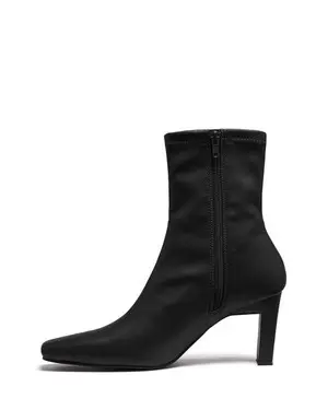 THERAPY AUSTRALIA Bette Sock Ankle Boots - Black Smooth
