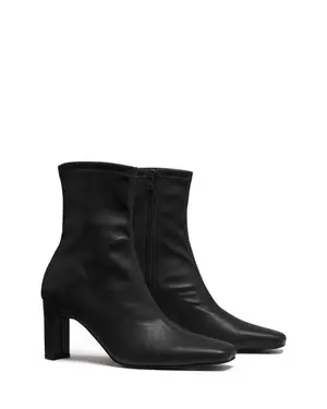 THERAPY AUSTRALIA Bette Sock Ankle Boots - Black Smooth