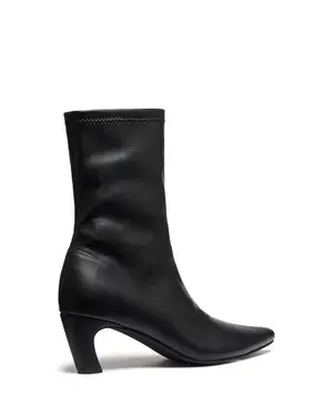 THERAPY AUSTRALIA Sacha Sock Bootie - Blac Stretch-leather