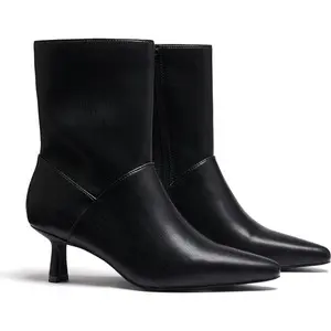 THERAPY AUSTRALIA Kacee Pointed Toe Ankle Bootie - Black Leather