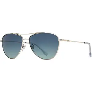 AMERICAN OPTICAL Margot 58mm Aviator Sunglasses - Silver - Ngn-p