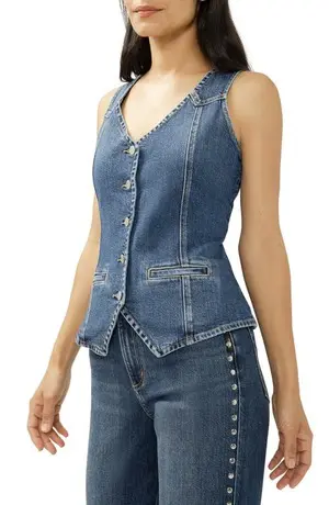 SILVER JEANS CO. Longline Denim Vest