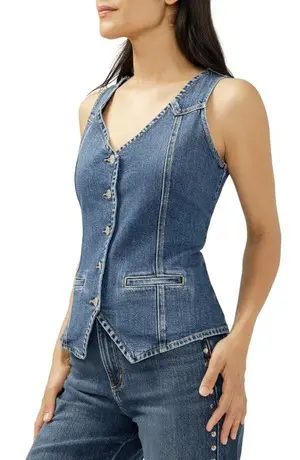 SILVER JEANS CO. Longline Denim Vest