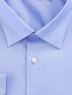 OAK HILL PREMIUM BY DXL Big & Tall Stretch Pinpoint Dress Shirt - Blue