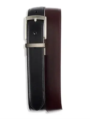OAK HILL BY DXL Reversible Leather Belt - Black Brown