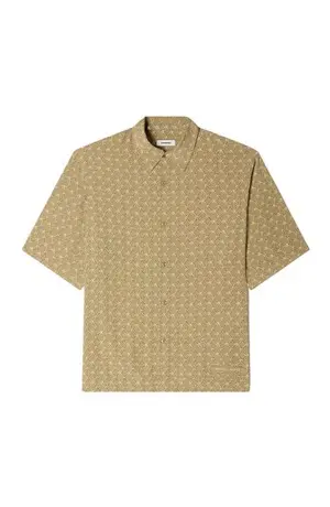 Sandro Link Print Loose-fit Shirt - Lime