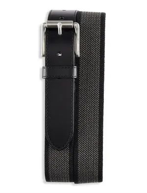 OAK HILL BY DXL Stretch Woven Belt - Black