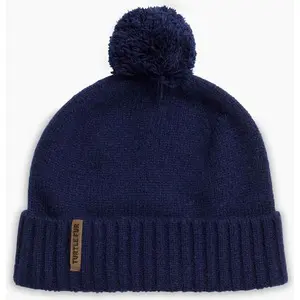 Turtle Fur Wool Tula Pom Beanie - Navy