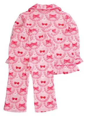 RUFFLEBUTTS Ruffle Flare Pajama Set - Love You Cherry Much