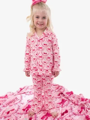 RUFFLEBUTTS Ruffle Flare Pajama Set - Love You Cherry Much