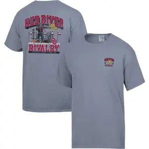 COMFORTWASH Texas Longhorns Vs. Oklahoma Sooners Red River Rivalry Big Tex Match Up T-shirt - Gray