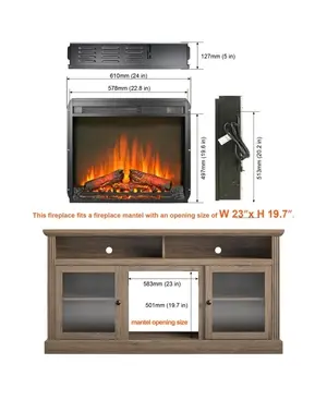 FLYNAMA 3 Inch Electric Fireplace Insert