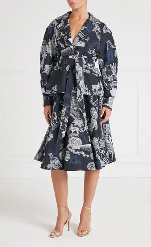 TEMPERLEY LONDON Anniversary Belted Jacket - Twilight