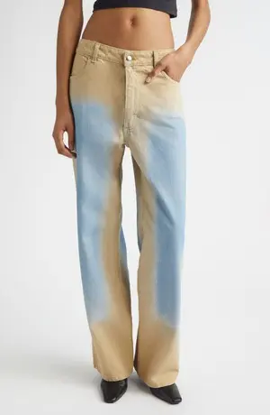 Eckhaus Latta Wide Leg Jeans - Sandbar