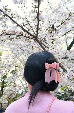 SOLAR ECLIPSE Bow Hair Claw Clip - Pink