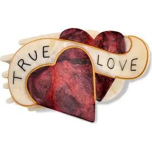 SOLAR ECLIPSE True Love Hearts Claw Clip - Red