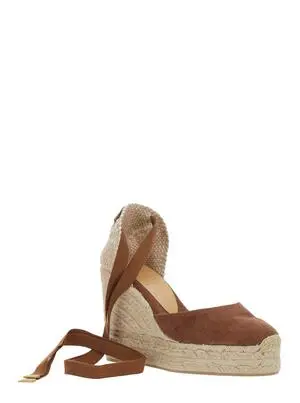 CastaÑer Carina Fabric Wedges - Brown