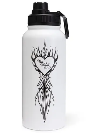 VON DUTCH 32oz Hydration Double Walled Insulated Stainless Steel Bottle - Von Heart
