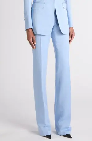 TOM FORD Washed Duchesse Satin Trousers - Mineral Blue