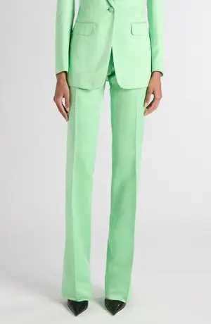 TOM FORD Washed Duchesse Satin Trousers - Summer Green
