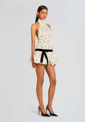 Retrofete Cicely Lace Mini Dress - Cream