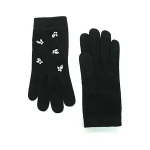 Portolano Embellished Cashmere Gloves
