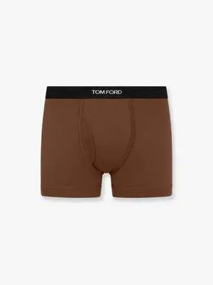 TOM FORD Stretch Cotton Boxer Briefs - Brown