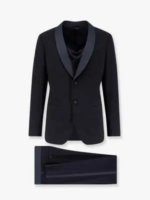 Giorgio Armani Virgin Wool Tuxedo - Blue