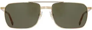 AMERICAN OPTICAL Geoffrey 58mm Rectangle Sunglasses - Gold - Gnn