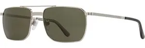 AMERICAN OPTICAL Geoffrey 58mm Rectangle Sunglasses - Silver - Gnn