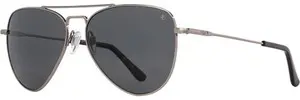 AMERICAN OPTICAL Fletcher 59mm Aviator Sunglasses - Pewter - Gyn