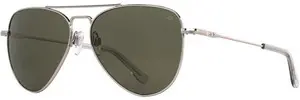 AMERICAN OPTICAL Fletcher 59mm Aviator Sunglasses - Silver - Gnn