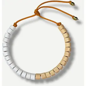 HER NEW TRIBE Bead Two Split Candy Necklace - Crepe & Blank