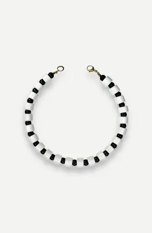 HER NEW TRIBE Bead Two Sundry Necklace - Blank & Onyx