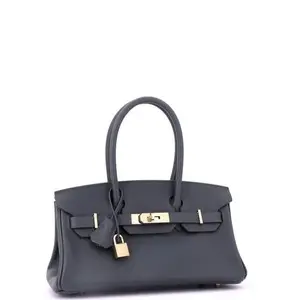 HERMES Shoulder Light Birkin Bag Evercolor 29