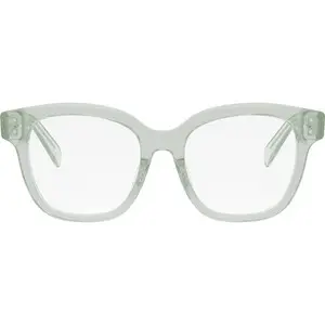 Celine 3 Dots 51mm Round Optical Glasses - Shiny Light Green