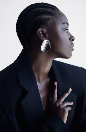 KELLERY Sculptural Ancestral Light Earrings - Silver