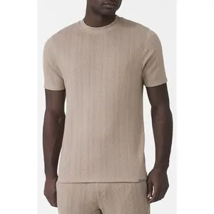 MAUVAIS Tanami Textured Stretch Slim Tee - Light Beige