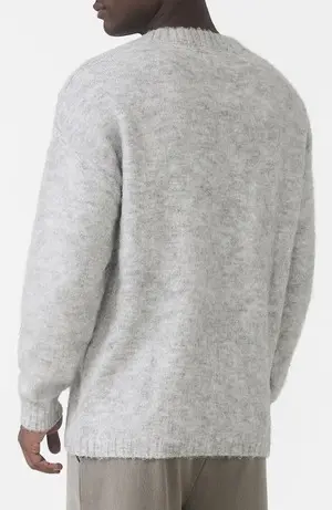 MAUVAIS Atelier Oversized Brushed Knit Sweater - Medium Grey