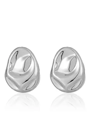 KELLERY Alba Sculpture Earrings - Silver