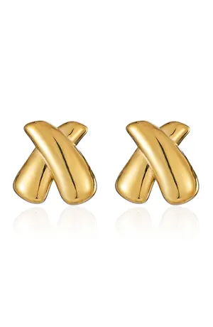 KELLERY Bond Sculpture Stud Earrings - Gold