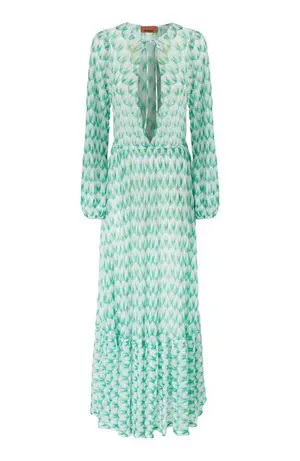 Missoni Cover-up In Viscose With Floral Pattern And Long Sleeves - Multicoloured