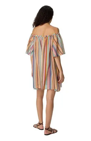 Missoni Short Cover-up In Cotton And Silk With Zigzag Pattern