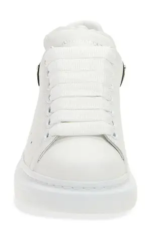 Alexander McQueen Grommet Ring Leather Sneakers