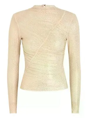 SELF-PORTRAIT Embellished Long-sleeved Top - Neutrals