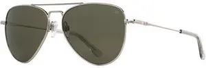AMERICAN OPTICAL Fletcher 59mm Aviator Polarized Sunglasses - Silver - Gnn-p